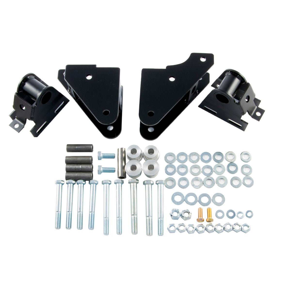 Shackle Reversal System with Bolt-On Spring Hanger Brackets for Jeep W