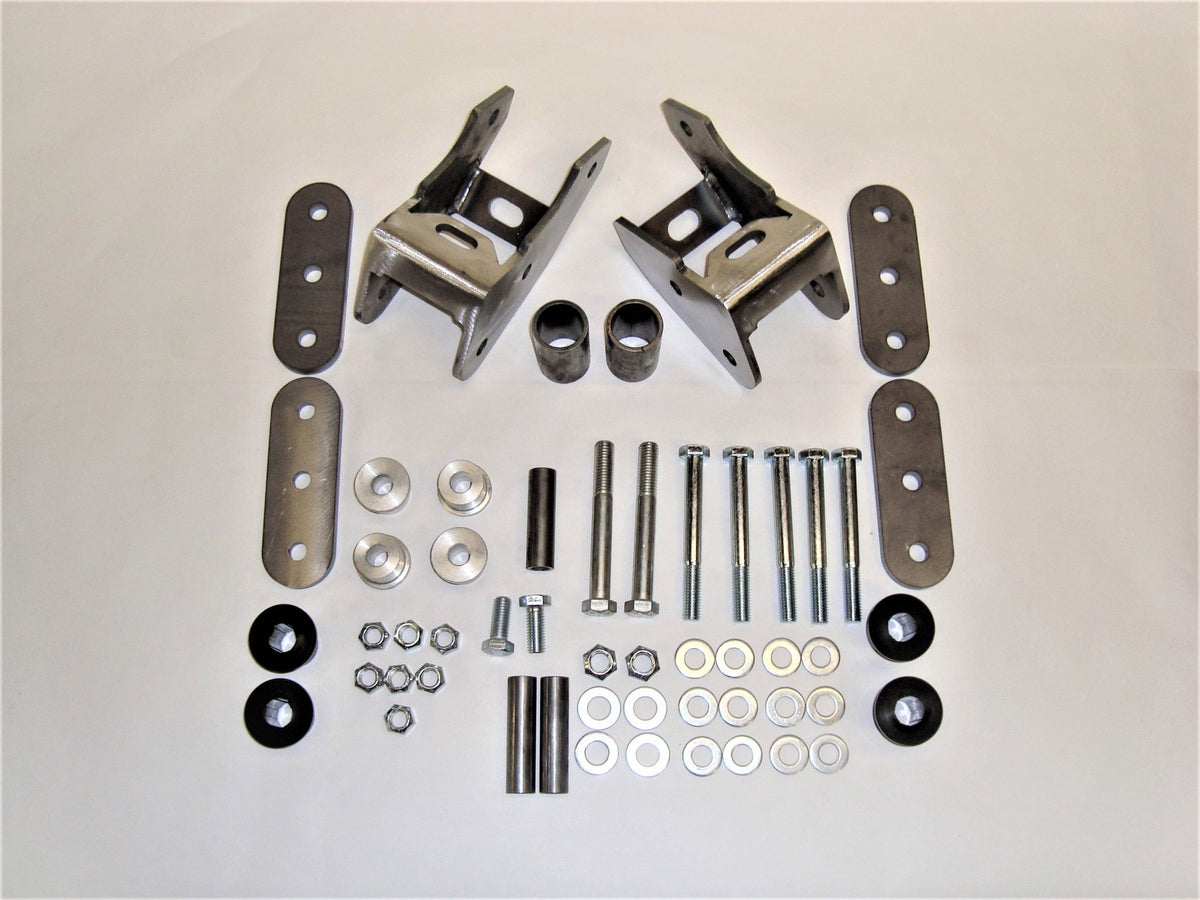 Shackle Reversal System with Weld In Shackle Hanger for Jeep Wrangler