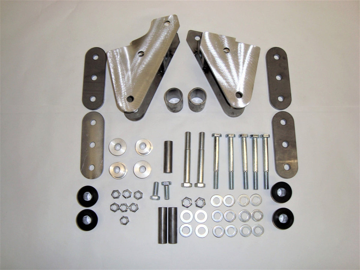 Shackle Reversal System with Weld In Shackle Hanger for Jeep Wrangler